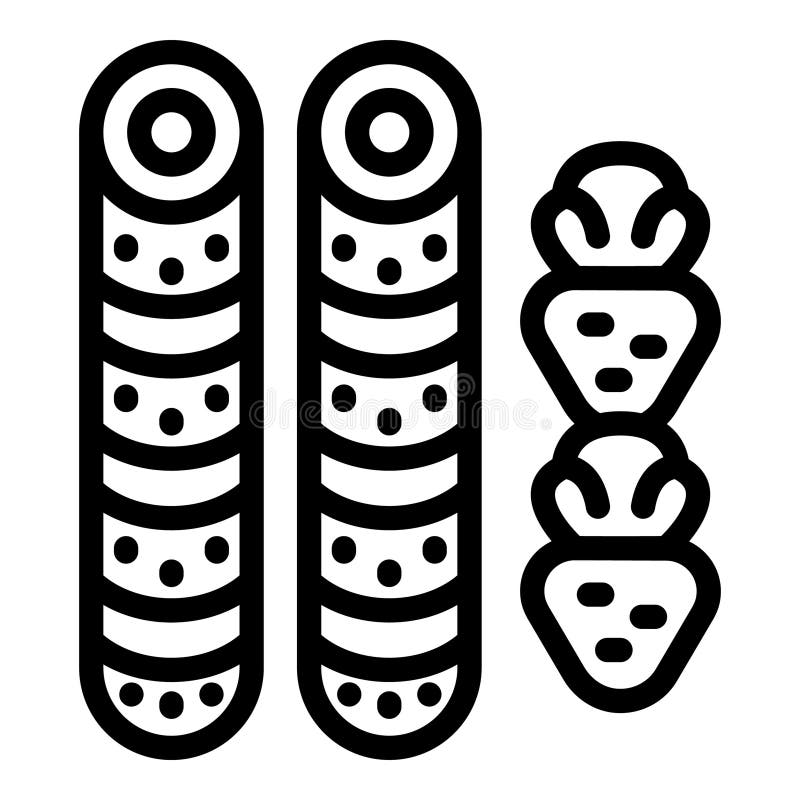 Wafer Rolls Cracker Icon Outline Vector. Dessert Sticks Snack Stock ...