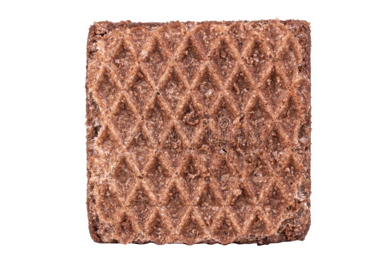 Wafer Square Chocolate Isolated on White Background Stock Image - Image ...