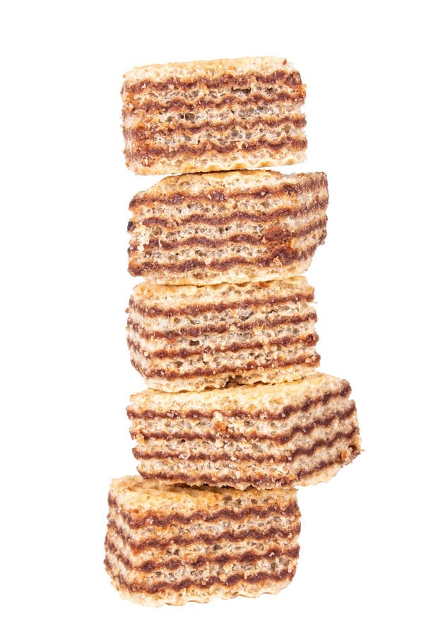 Wafer Square Isolated on White Background Stock Image - Image of ...