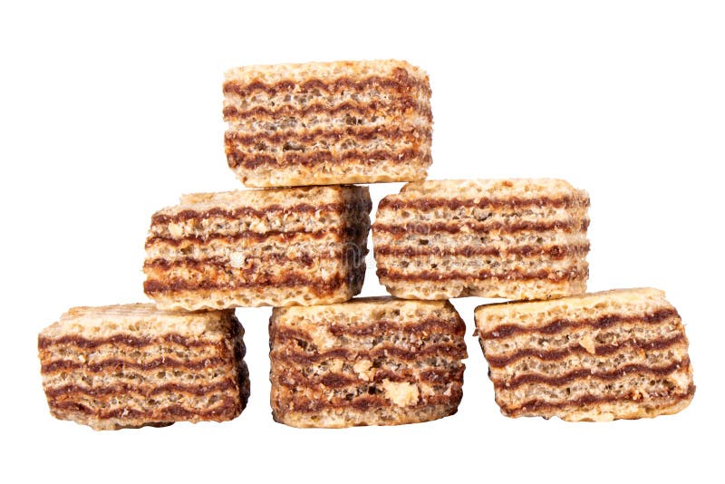 Wafer Square Isolated on White Background Stock Image - Image of cake ...