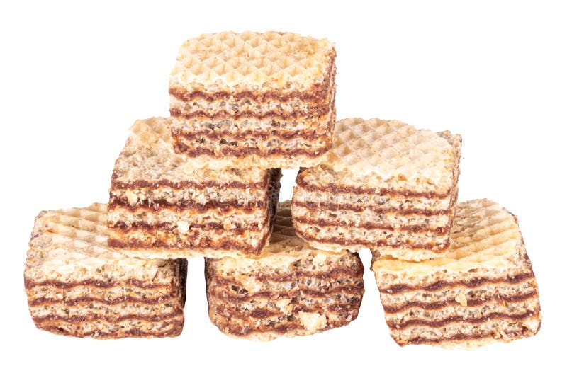 Wafer Square Isolated on White Background Stock Image - Image of ...