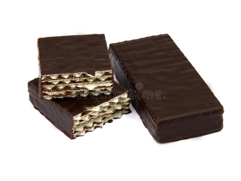 Wafer sweets in chocolate stock image. Image of isolated - 12004791