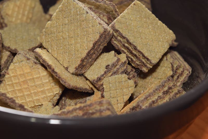 Wafers. stock photo. Image of golden, close, baked, tasty - 50016430