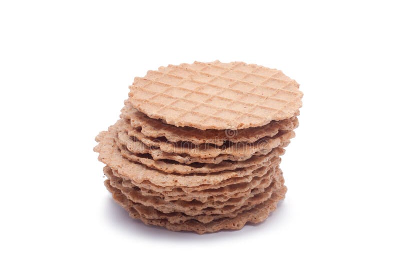 Wafers Stack Snack for Breakfast Stock Image - Image of isolated, white ...