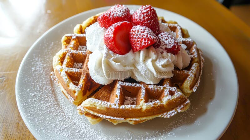 Waffle Artistic Rendering, Creative Breakfast Concept Generative AI ...