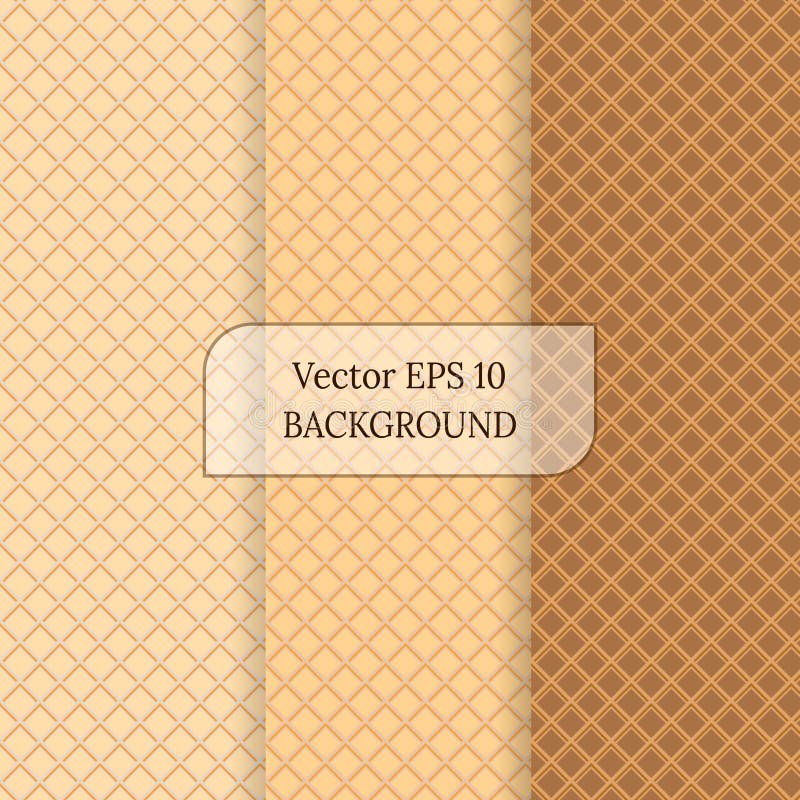 Waffle Backgrounds Collection Stock Vector - Illustration of delicious ...