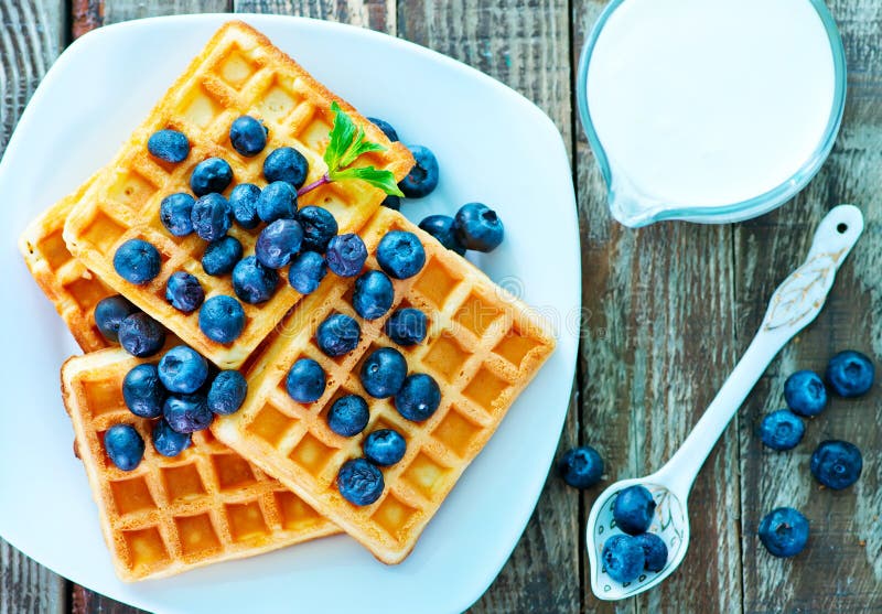 Waffles time stock image. Image of breakfast, lunch, pastry - 53581457