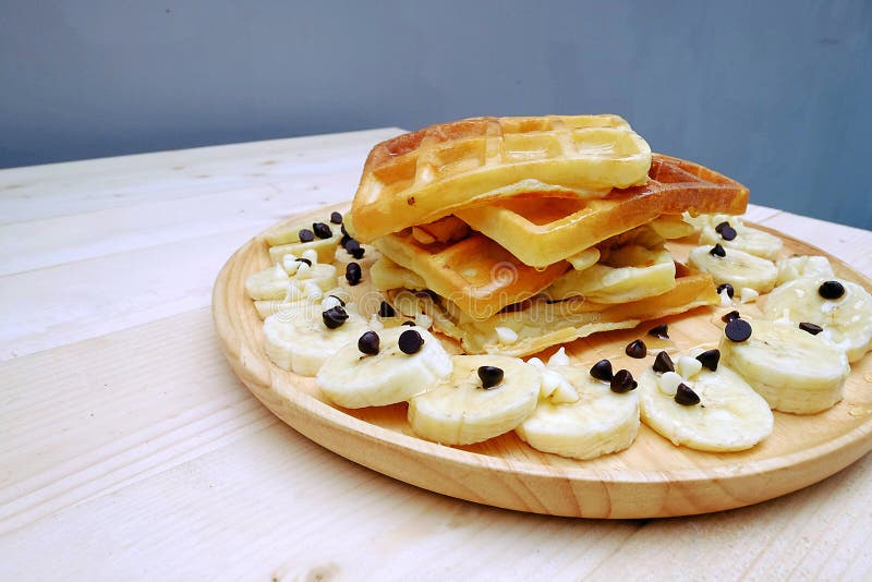 Chocolate Chip Waffles Whipped Cream Stock Photos - Free & Royalty-Free ...