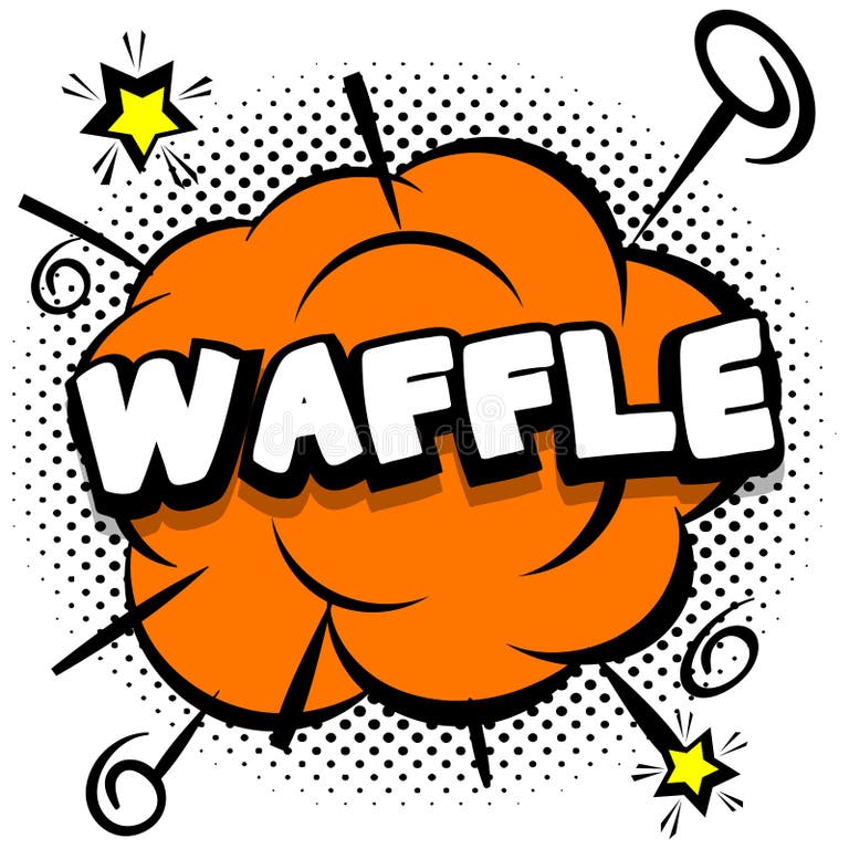 Waffle Comic Bright Template with Speech Bubbles on Colorful Frames ...