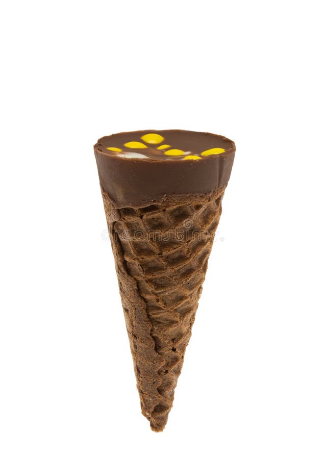 Waffle cone isolated stock photo. Image of white, waffle - 255947764