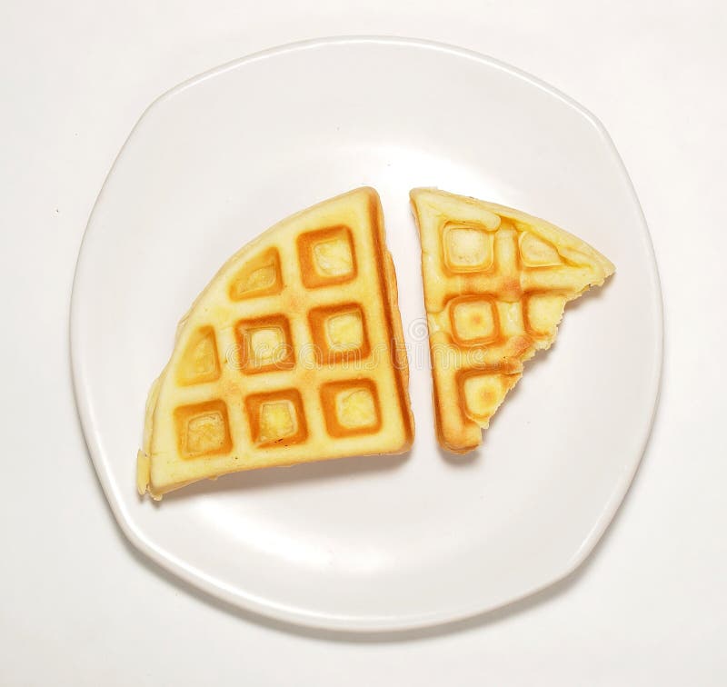 Waffle on dish stock image. Image of food, oven, bite - 27346393