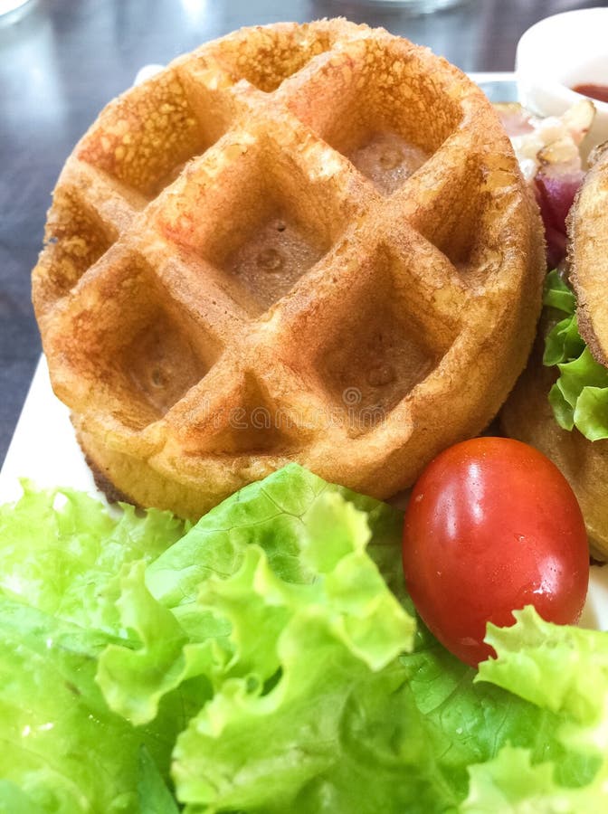 Waffle stock image. Image of snack, breakfast, lunch - 64463475