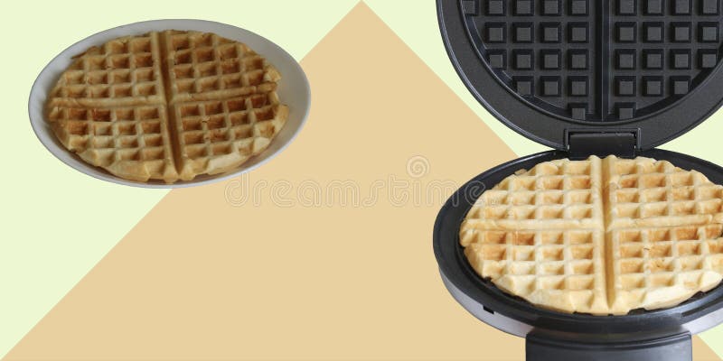Waffle Maker with Ready-made Waffles Stock Photo - Image of kitchen ...