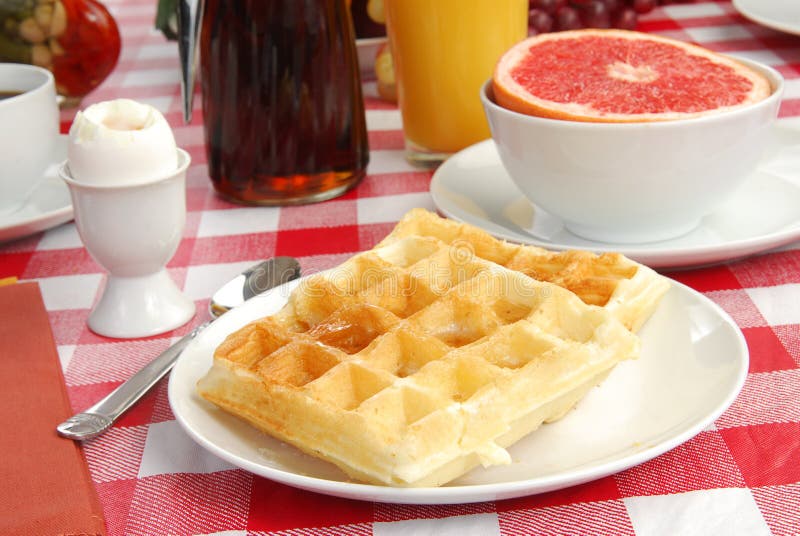 Waffle and maple syrup stock photo. Image of beverage - 17274474