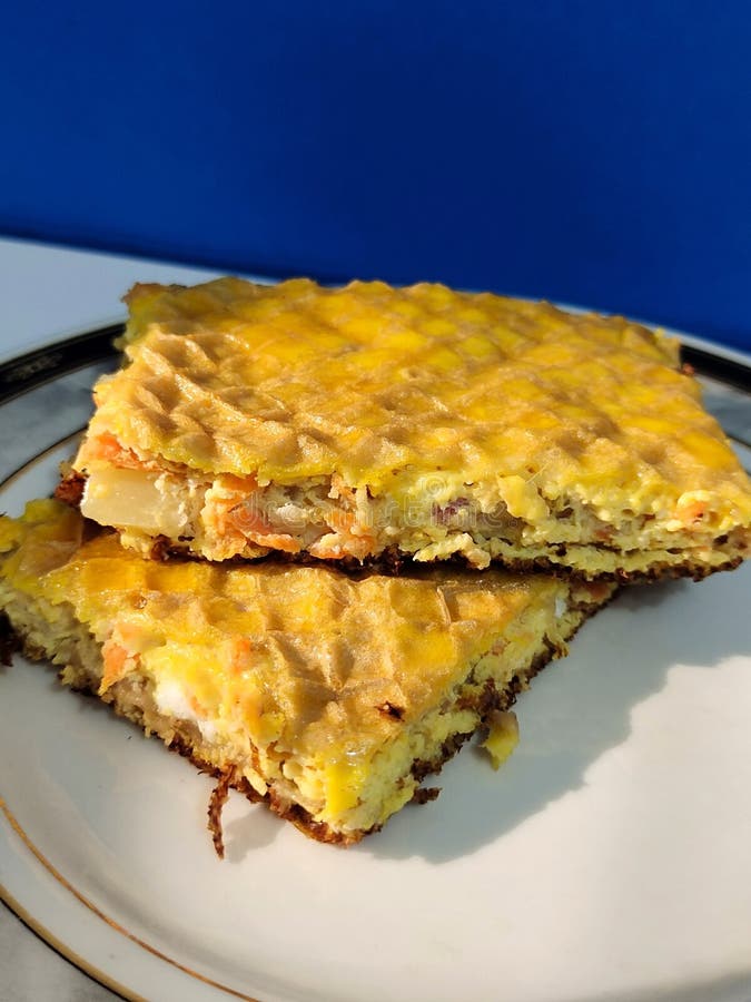 Waffle Meat Pie for the Diet Menu Stock Image - Image of buffet, menu ...