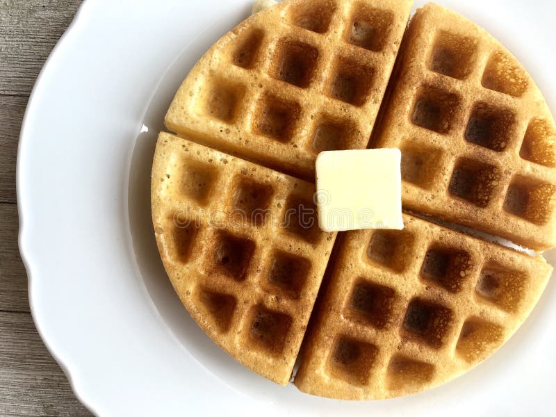 Waffle Crisp Top View stock photo. Image of white, oval - 32384274