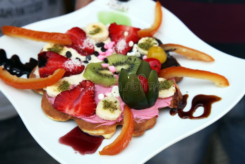 Waffle plate stock photo. Image of food, eating, dining - 148860128