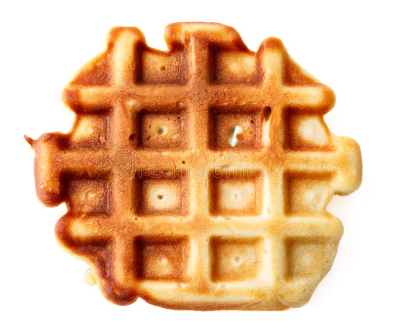 A Waffle is Shown with a Burnt Crust and a Slightly Burnt Center Stock ...