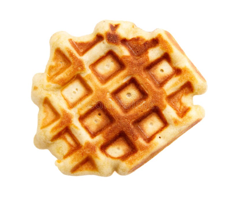 A Waffle is Shown with a White Background Stock Image - Image of ...