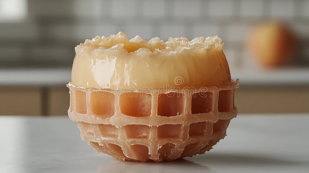 Waffle Sphere Dessert Kitchen Stock Image - Image of recipe, sweet ...