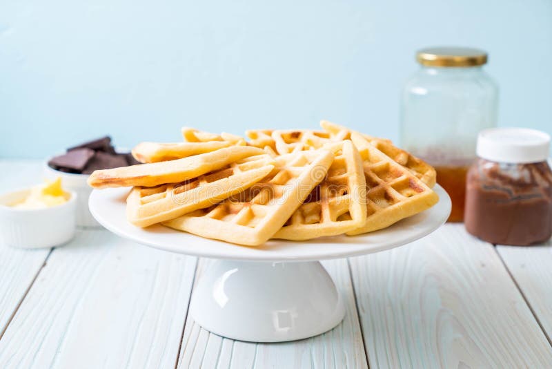 Waffle on table stock image. Image of belgian, pastry - 120817465