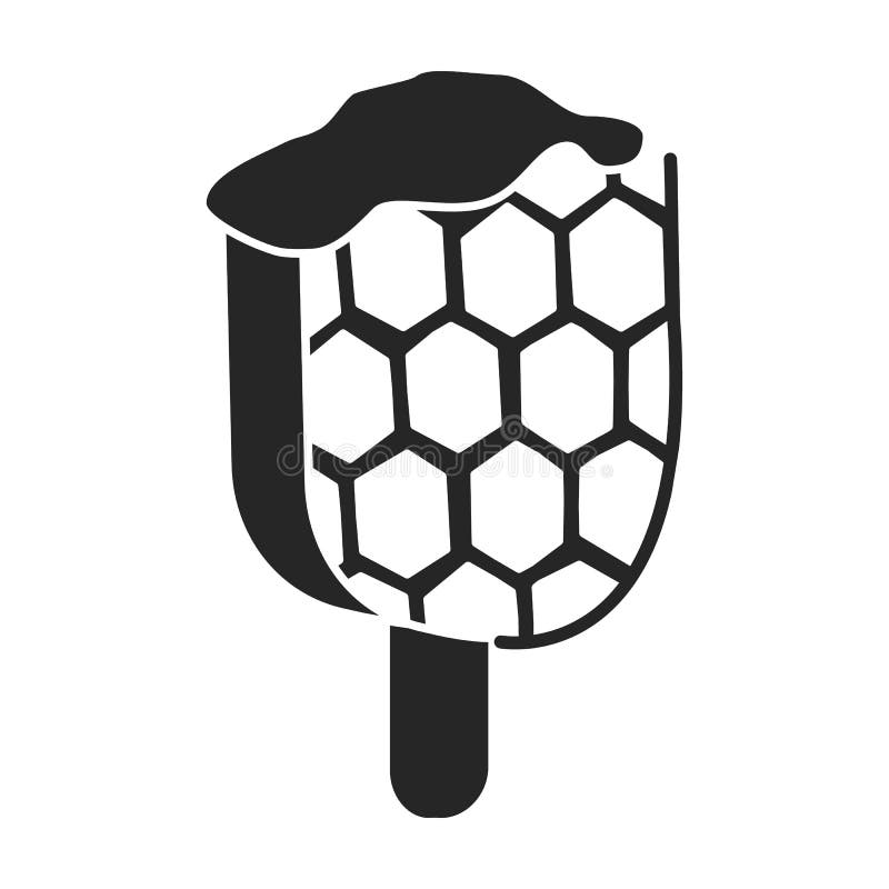 Waffle on Stick Vector Icon.black Vector Icon Isolated on White ...