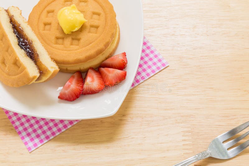 Waffle for Tea Break / Waffle for Coffee Break Stock Image - Image of ...