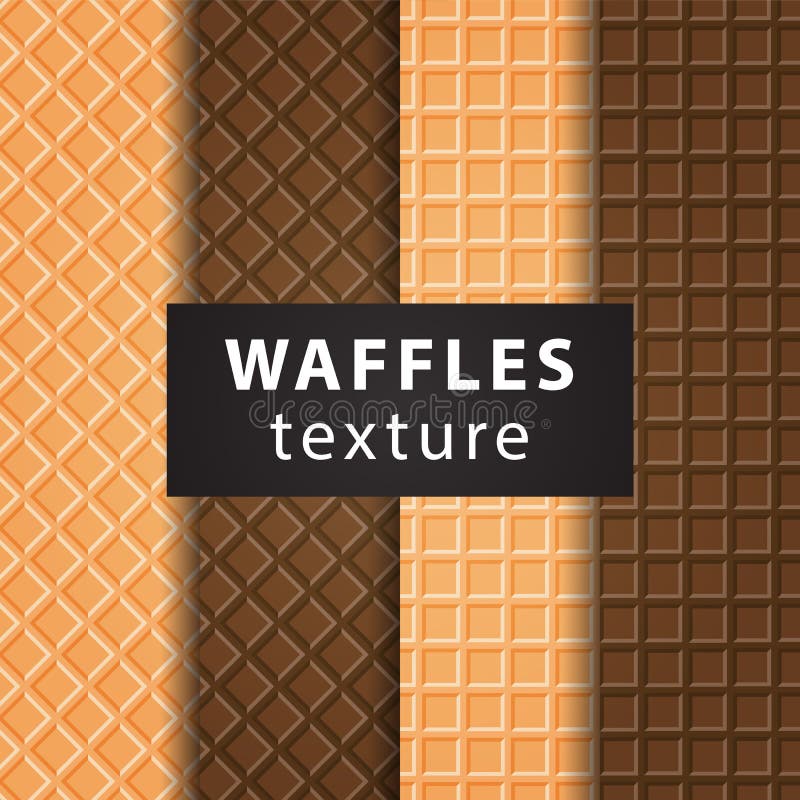 Waffle Texture. Set of Seamless Textures. Vector Background. Stock ...