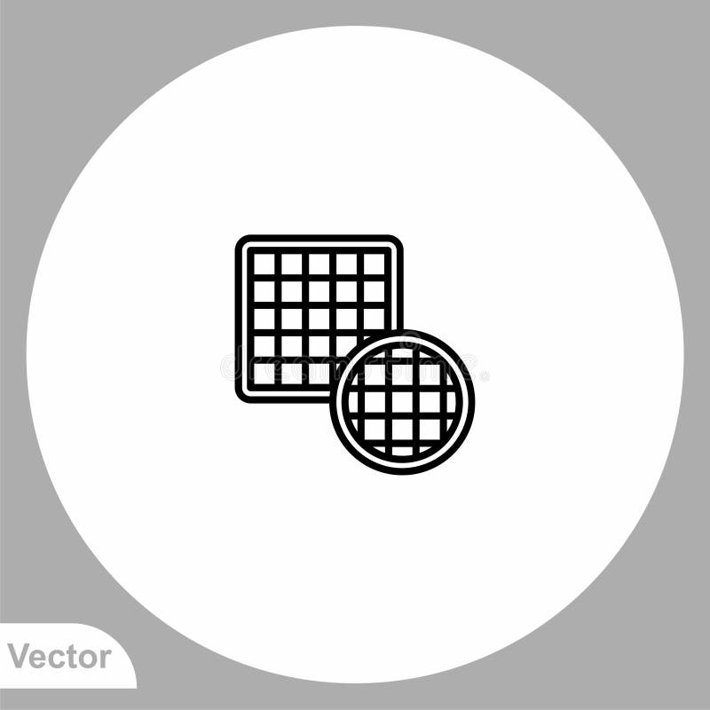 Waffle Vector Icon Sign Symbol Stock Vector - Illustration of meal ...