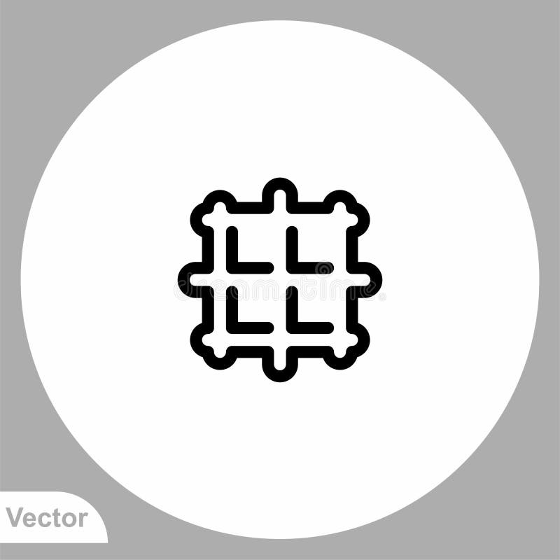 Waffle Vector Icon Sign Symbol Stock Vector - Illustration of food ...