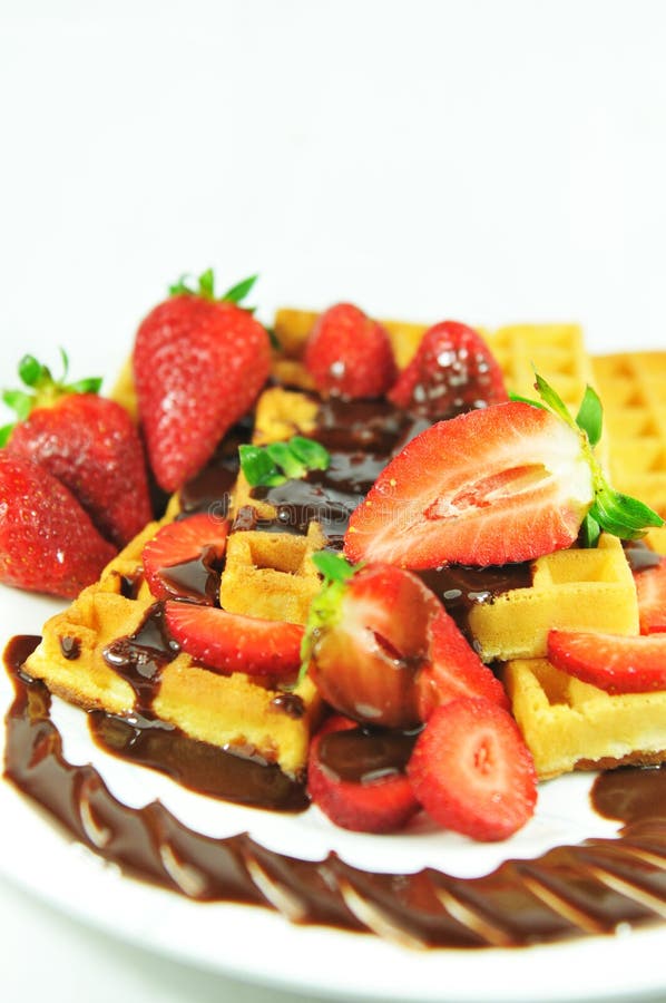 Waffles with fruits stock image. Image of dessert, healthy - 14881381