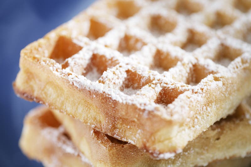 Waffles stock image. Image of sugar, sweet, stack, powder - 2129731