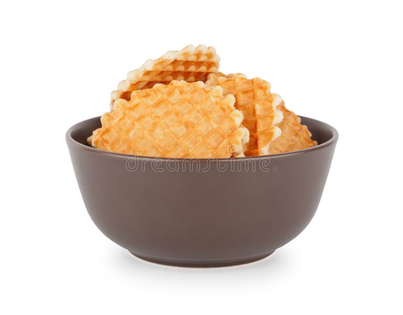 Waffles in the Bowl, Front View Stock Photo - Image of biscuit, cuisine ...