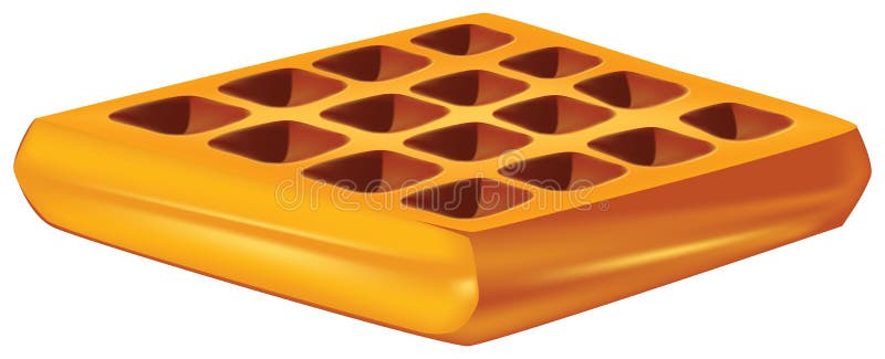 Waffles for breakfast stock vector. Illustration of cake - 121412398