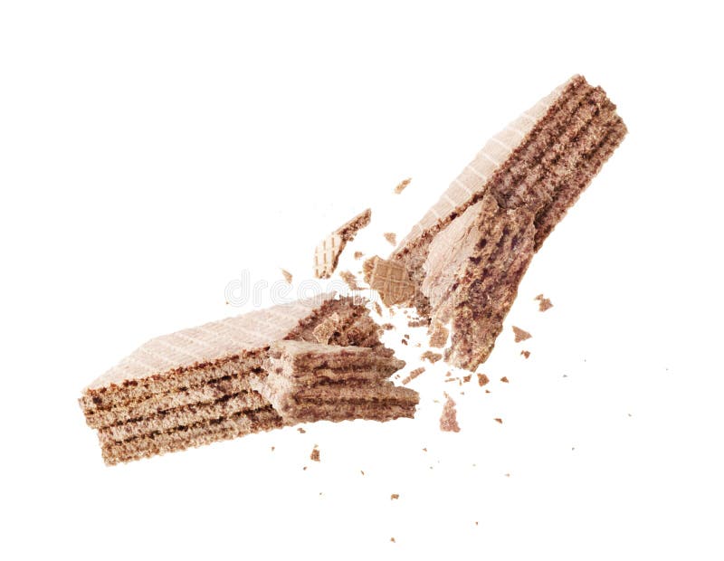Waffles Broken Half Isolated White Background Stock Photos - Free ...