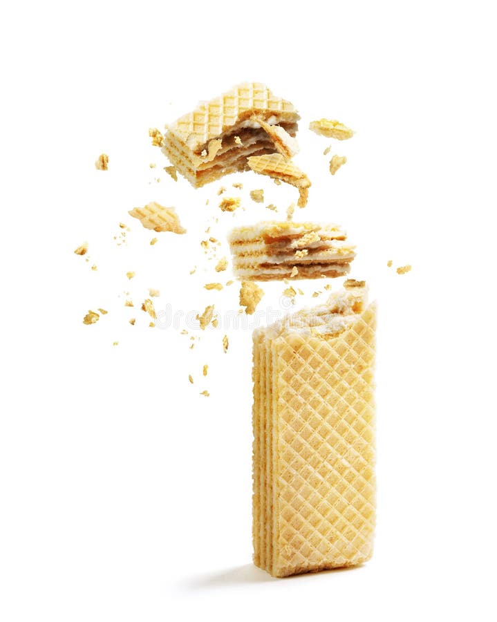 Waffles Broken Half Isolated White Background Stock Photos - Free ...