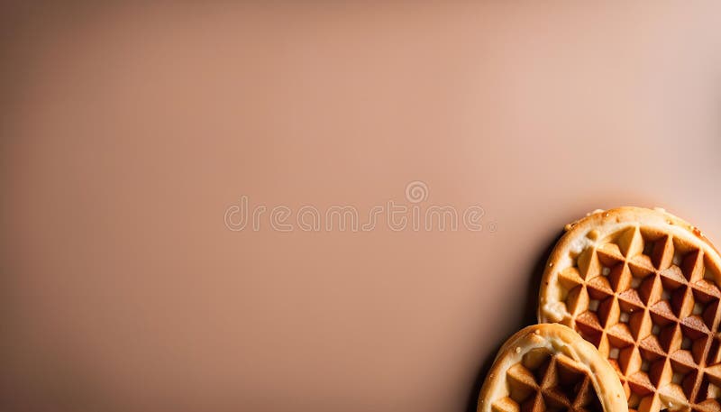 Waffles on a Brown Background Stock Illustration - Illustration of ...