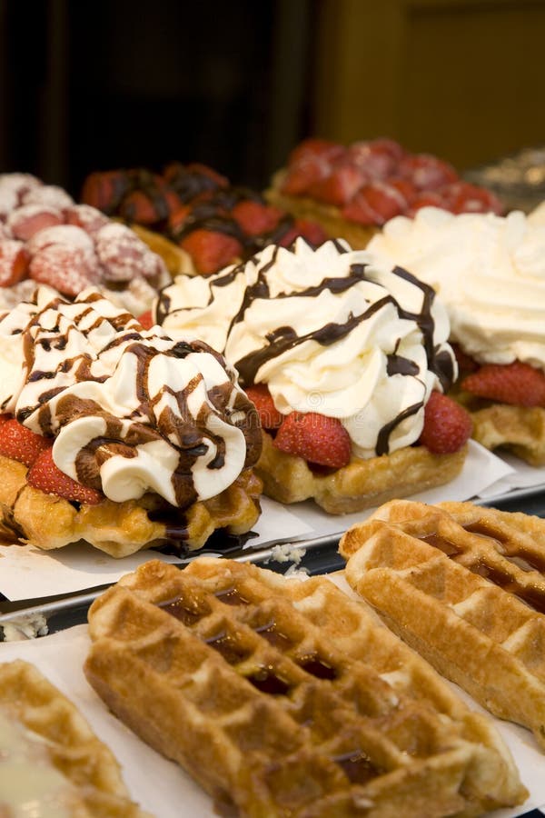 Waffles from Brussels stock image. Image of snack, european - 10713631