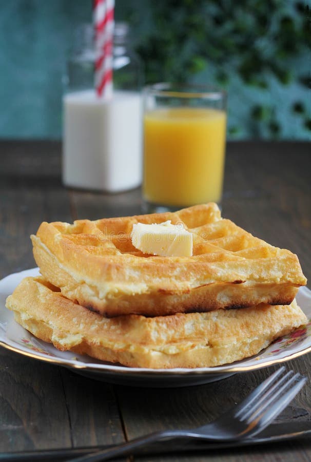 Waffles stock photo. Image of belgium, food, close, fork - 30209694