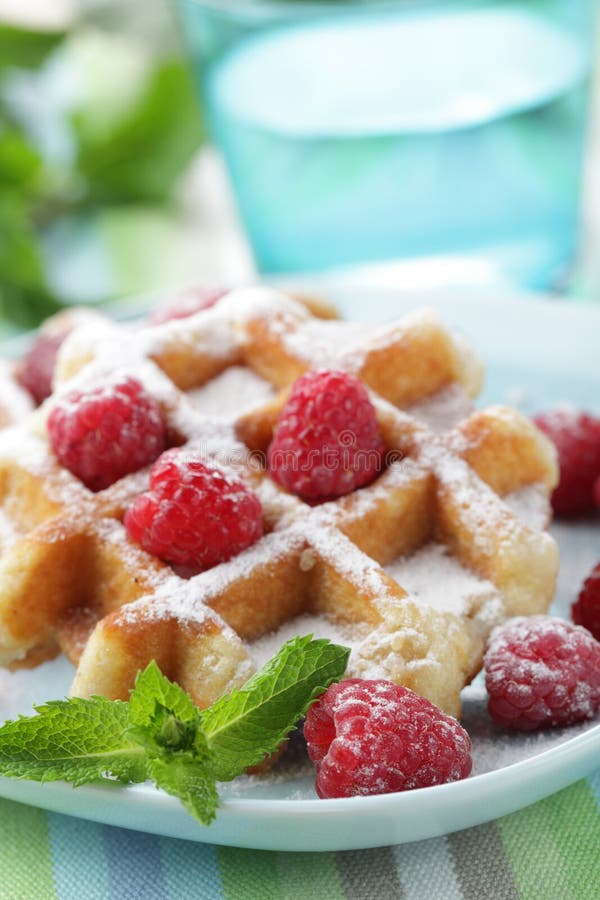 Waffles with fruits stock image. Image of dessert, healthy - 14881381