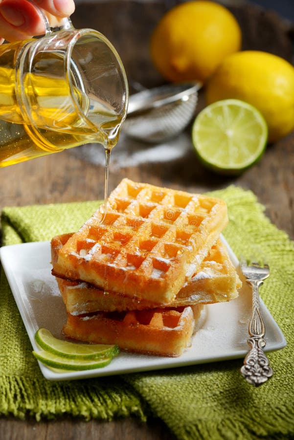 Waffles With Honey-nut Filling Stock Image - Image of food, color: 18122803