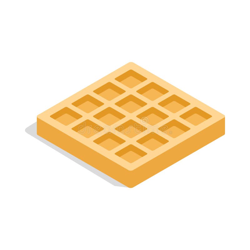 Waffles Icon, Isometric 3d Style Stock Vector - Illustration of ...