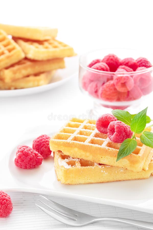Waffles stock image. Image of dish, treat, fruit, fresh - 32695491