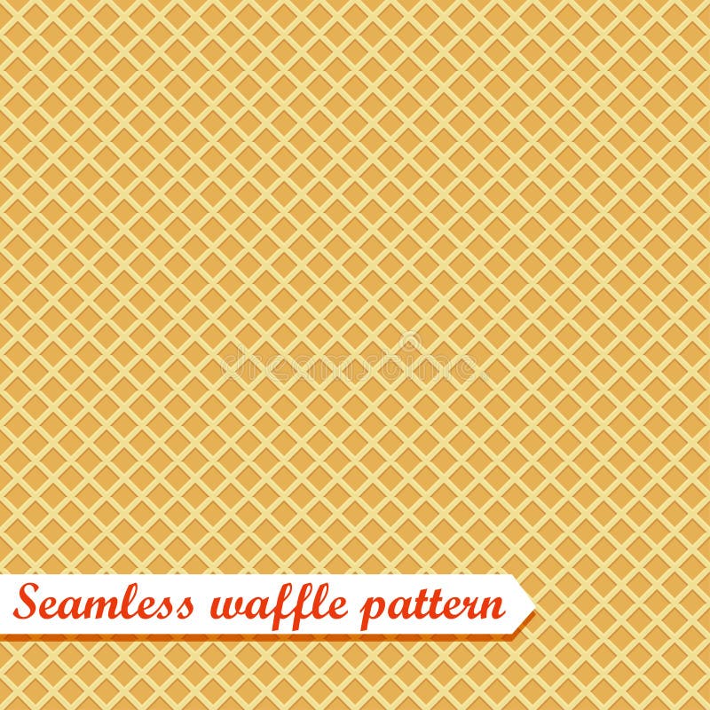 Waffles Seamless Texture Vector Background Stock Vector Illustration