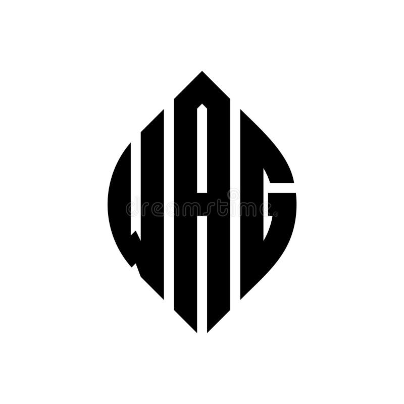 WAG Circle Letter Logo Design with Circle and Ellipse Shape. WAG ...
