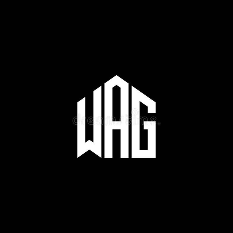 WAG Letter Logo Design on BLACK Background. WAG Creative Initials ...