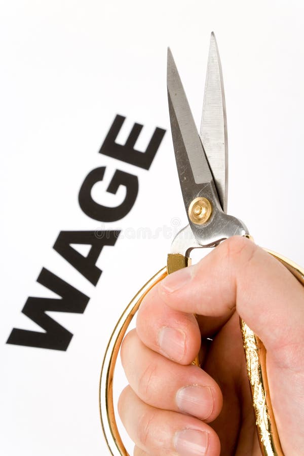 Wage Cut stock image. Image of economic, concepts, financial - 8436659