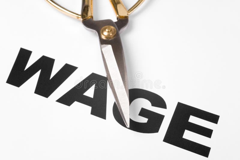 Wage Cut stock photo. Image of recession, text, inflation - 8534438