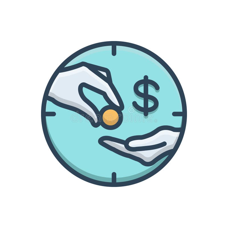Color Illustration Icon for Wage, Hour and Liability Stock Illustration ...