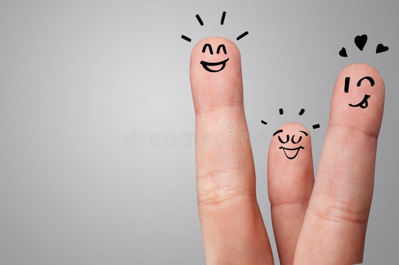 Happy Fingers with Brainstorming Concept Stock Image - Image of funny ...